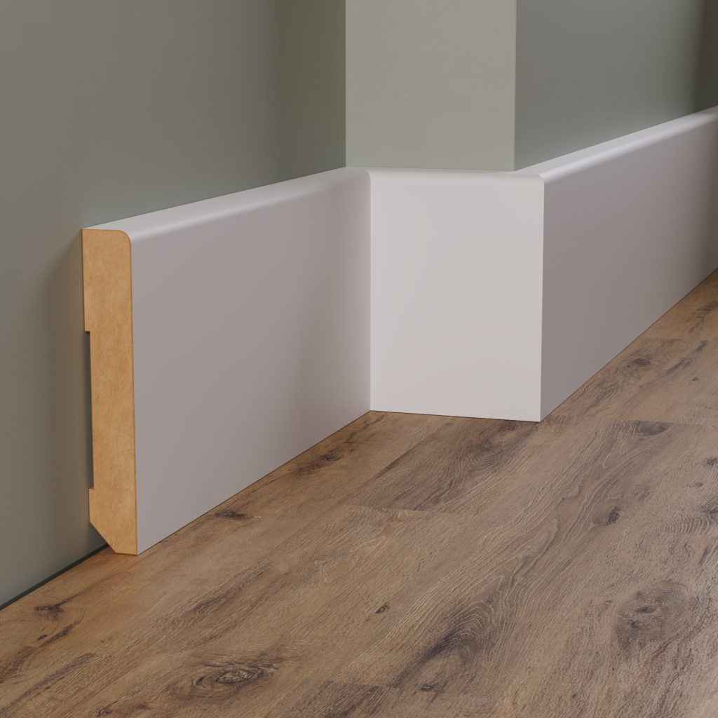 Listwa przypodłogowa mdf 10 cm lakierowana - 100/16 mm - Biała - D5 ...